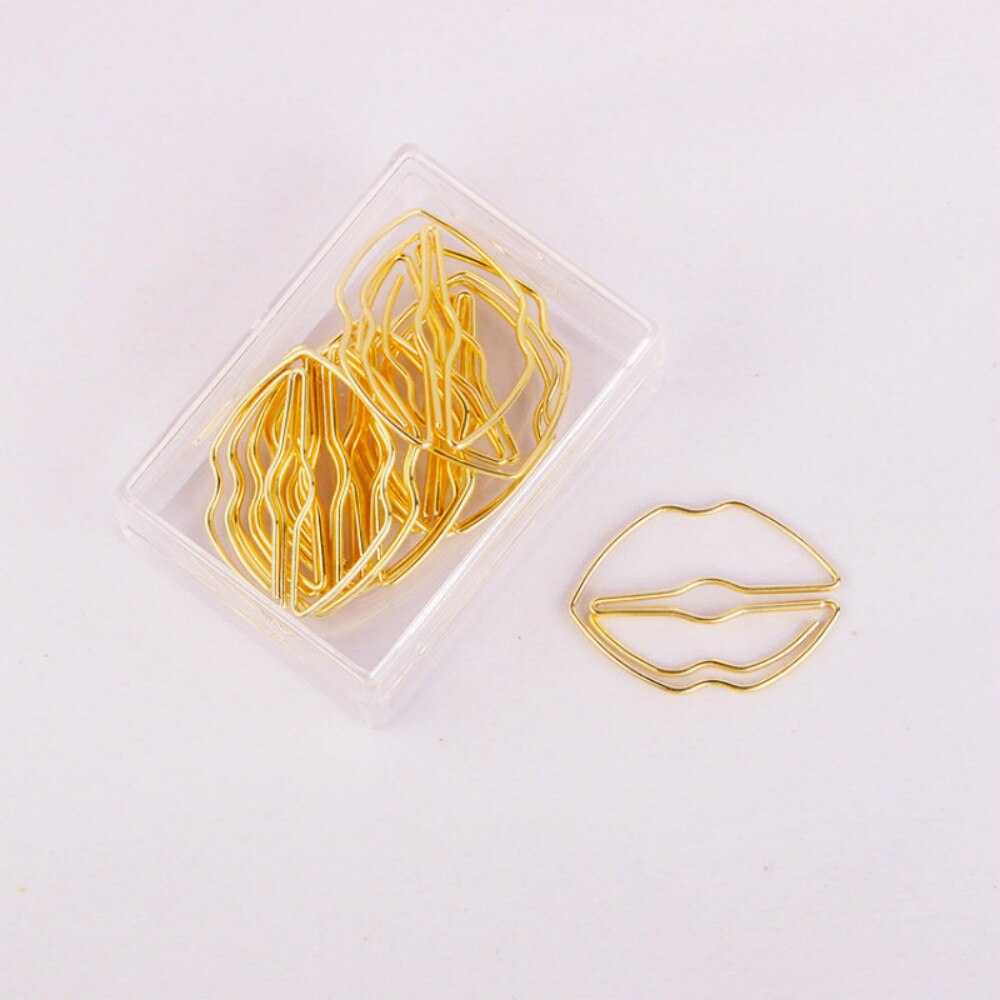 8pcs Kawaii Paper Clips Binder Clip Electroplating... – Grandado