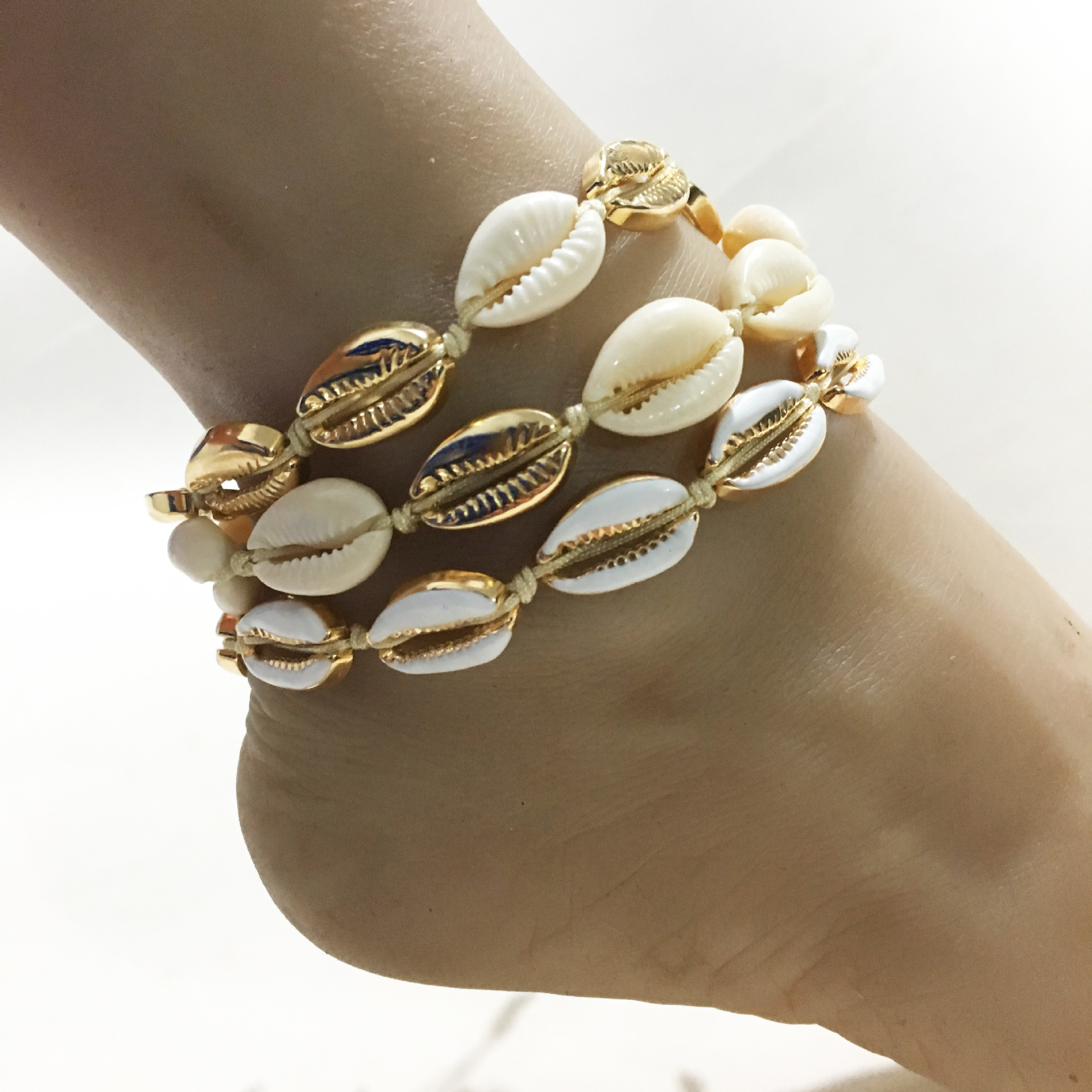 Vintage Gold Color Cowrie Shell Anklet for Women B... – Vicedeal