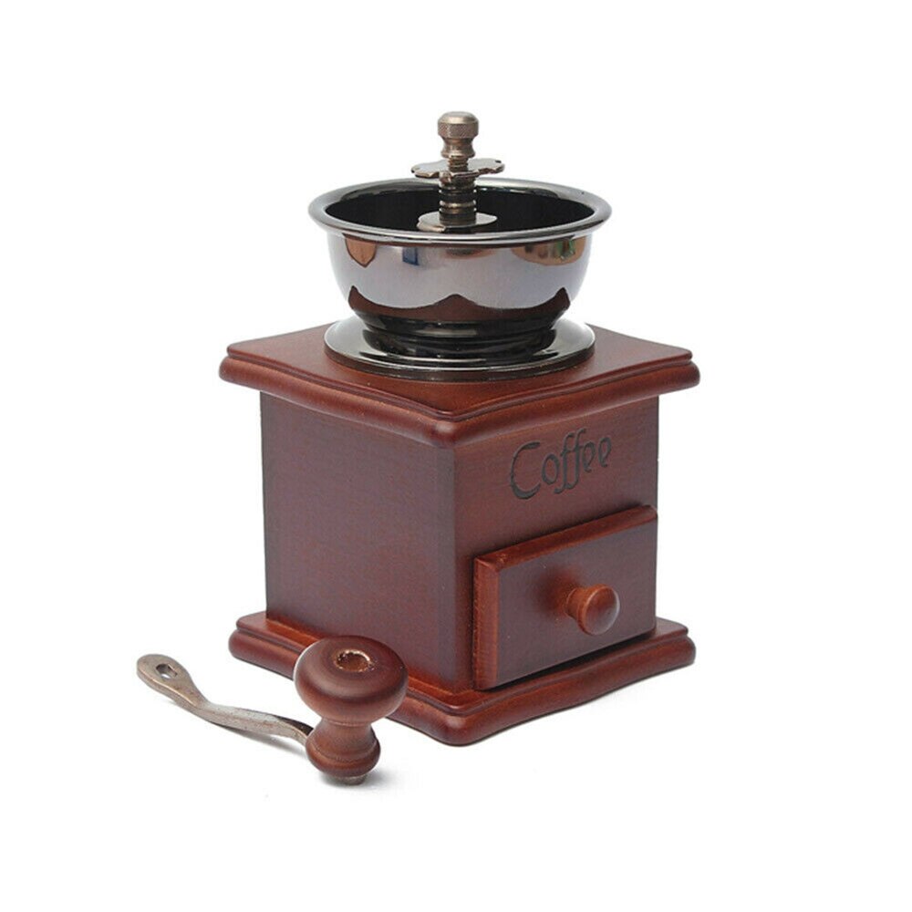Holz Kaffeemühle Manuelle Coffee Bean Grinder Retr... – Grandado