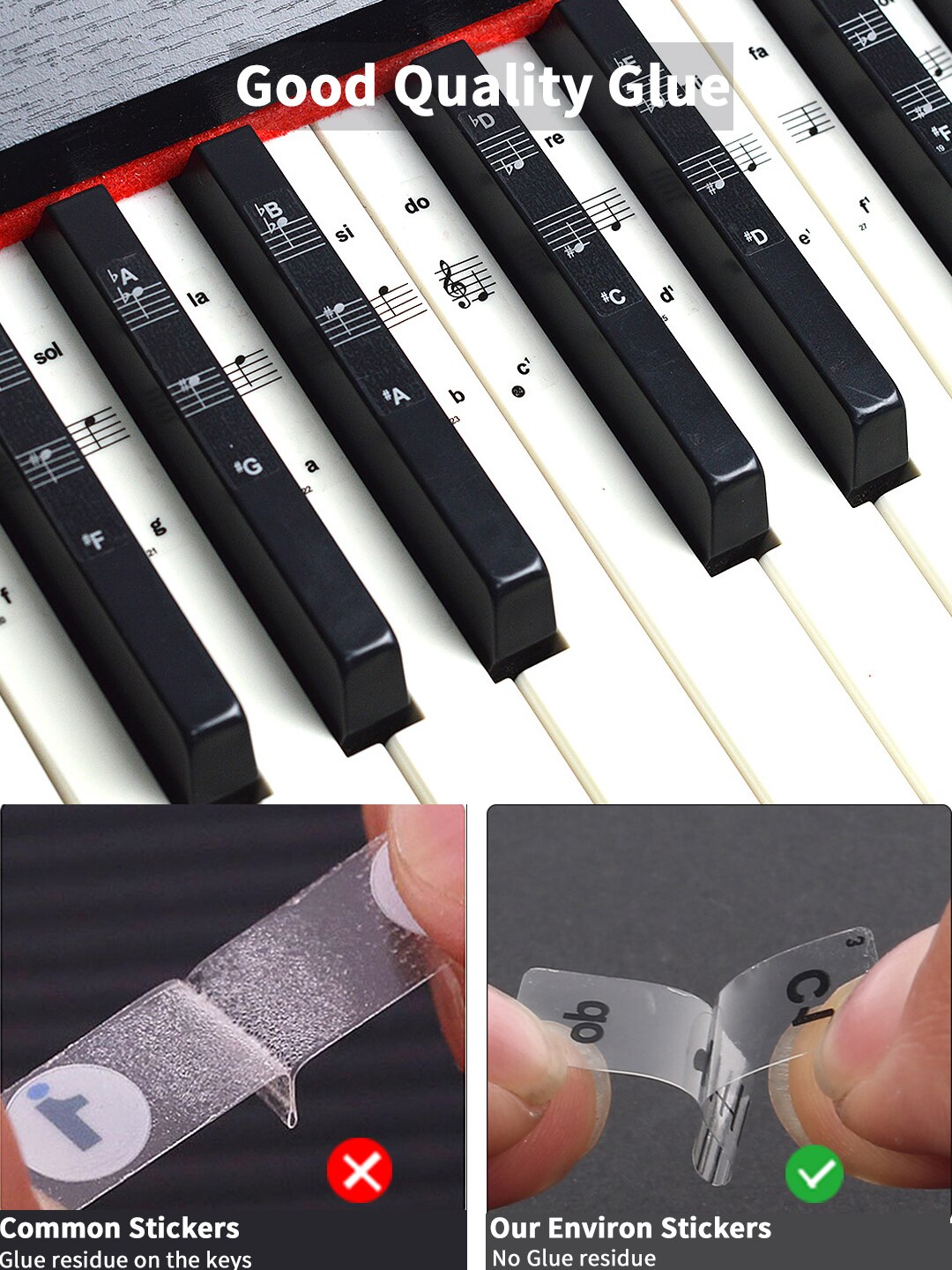 Music Notes for Piano Stickers Keyboard Accessorie... – Vicedeal