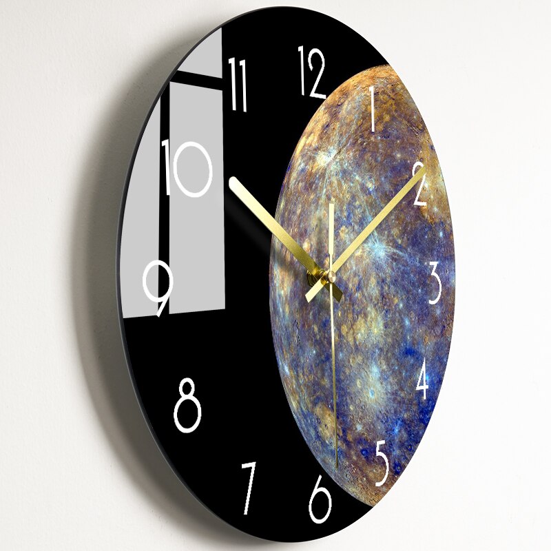 Large Wall Clock Glass Living Room Star Clock Mech... – Vicedeal