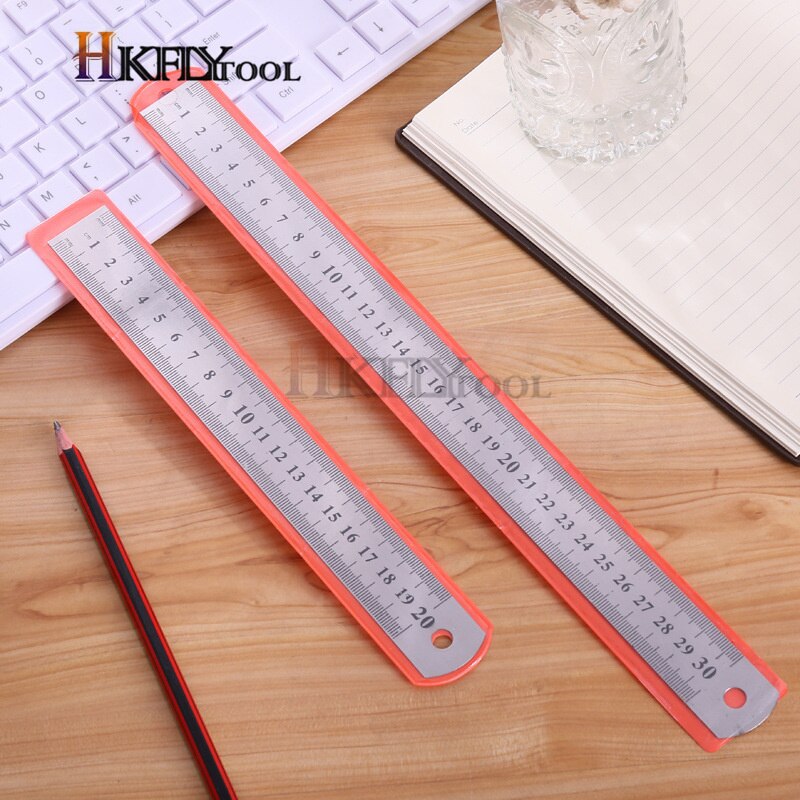 1pcs Straightedge Double Side Scale Metal Ruler St... – Grandado