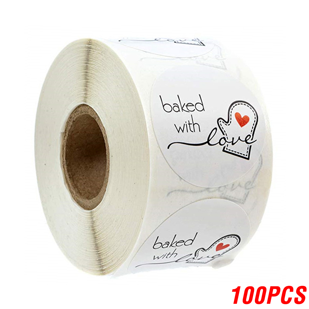 100-500 Pcs Kraft Zelfgemaakte Sticker Papier Met ... – Vicedeal