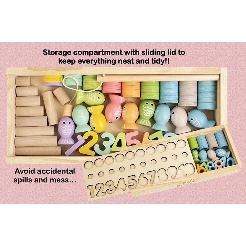 Wooden Fishing Toy Children's Preschool Educationa... – Grandado