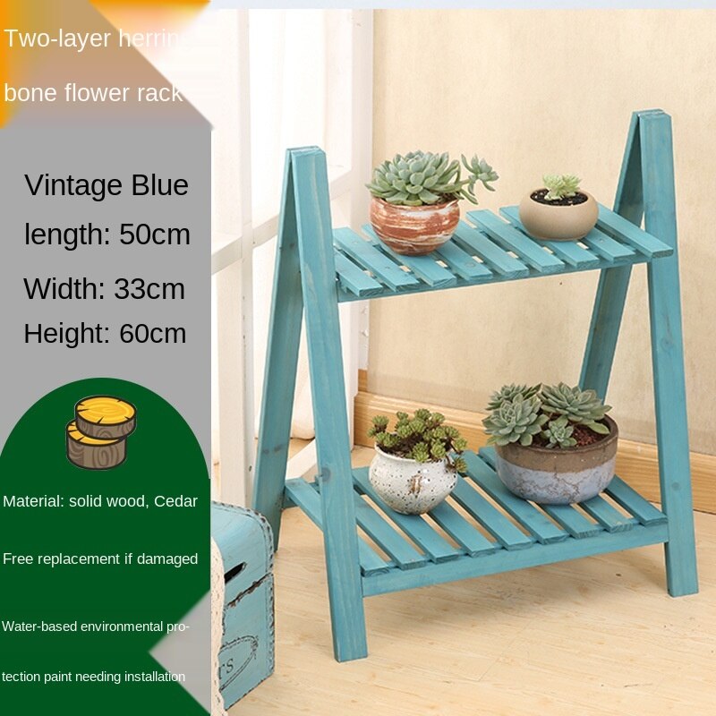 Multi Lagen Massief Houten Plant Stand Mediterrane... – Grandado