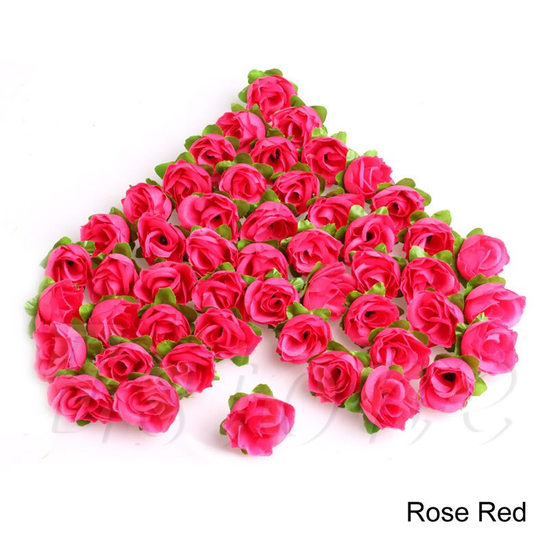 50 Uds. DIY rosas artificiales Flor de seda pequeñ... – Grandado