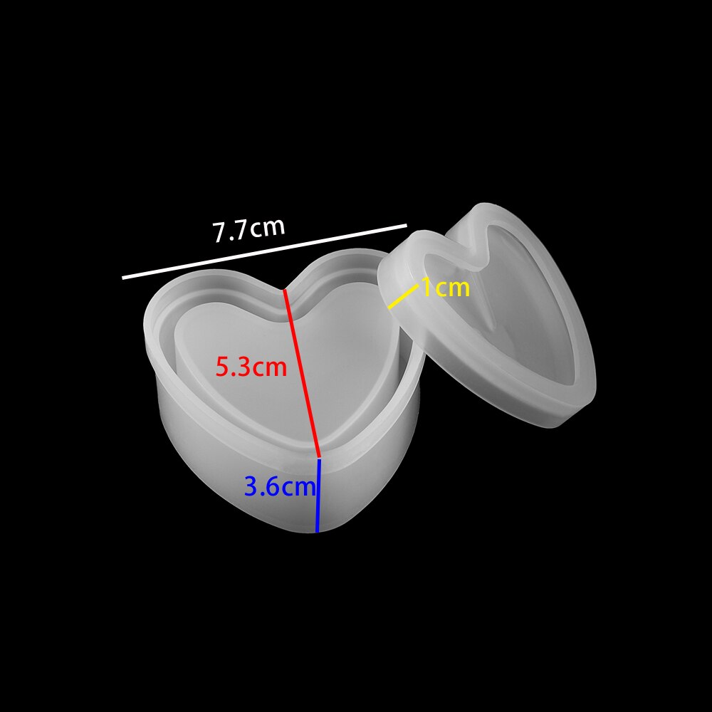 Runde Lagerung Box Harz Epoxy Formen Herz Form Can... – Grandado