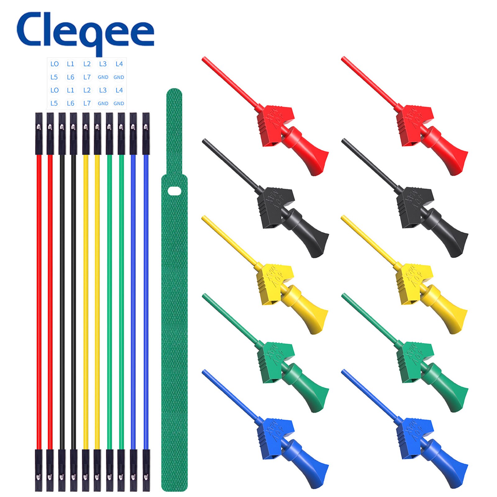 Cleqee P1512D Mini SMD IC Test Hook Test Leads Kit... – Grandado