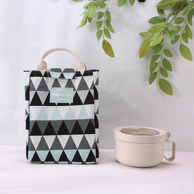 Purdored 1 Pc Mode Geometrie Patroon Lunch Tas Voe... – Grandado