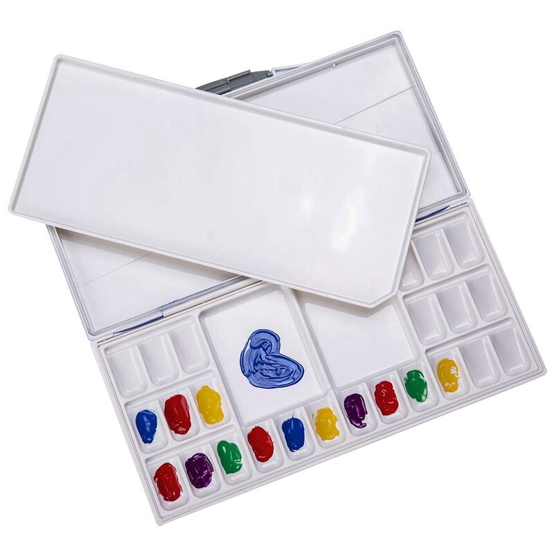24 Grids Empty Watercolor Palette Paints Tins Box ... – Vicedeal