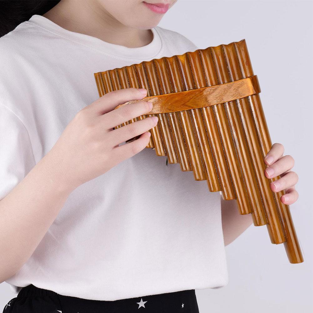 Flauta de bambú Natural de 15 tubos, instrumento M... – Grandado