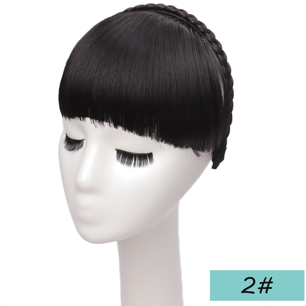 Liangmo Synthetisch Haar Nette Fringe Met Vlechten... – Vicedeal