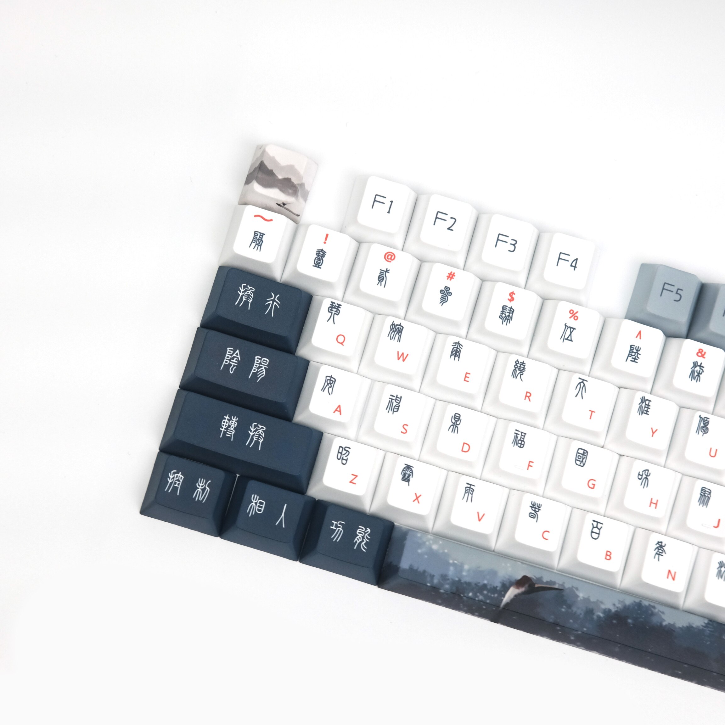 Red-Crowned Crane Keycaps PBT Keycap Cherry Profil... – Grandado