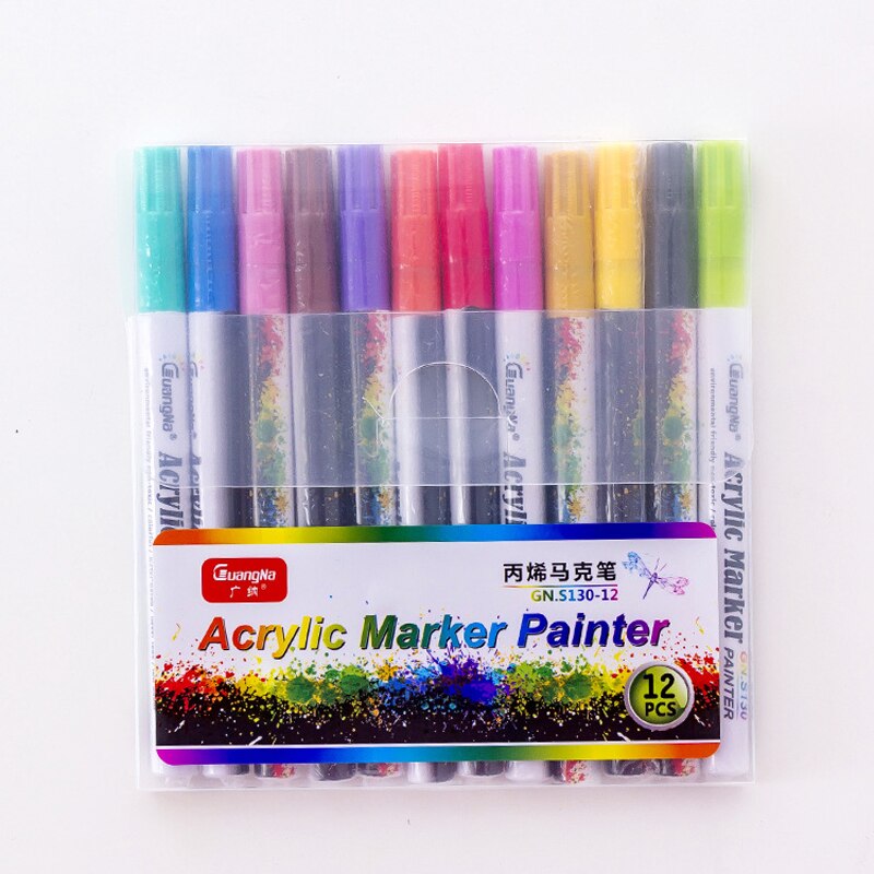 6/12/18 Pcs/Set Color Acrylic Paint Marker Pen 0.7... – Grandado