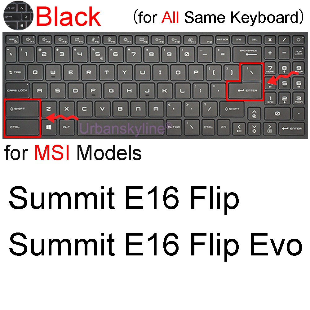Keyboard Cover for MSI Summit E14 E15 E16 Flip Evo... – Grandado