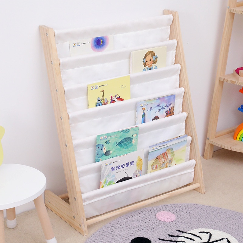 Children Bookshelf Solid Wood Floor Bookcases Simp... – Grandado