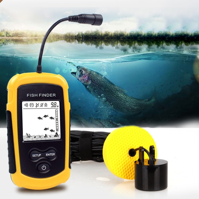 100M Fish Finders Sonar LCD Fish Echo Sounder Fish... – Grandado