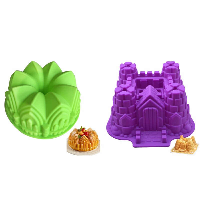 Big Crown and Castle Silicone Cake Mold 3D Childre... – Grandado
