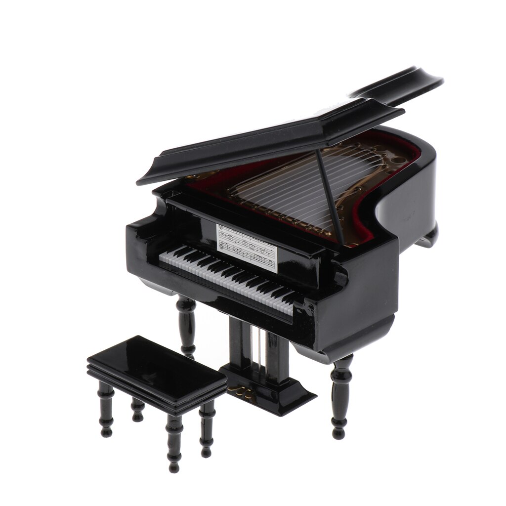 1/12 Dollhouse Music Room Black Furniture Instrume... – Vicedeal