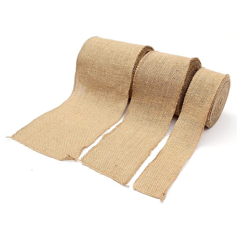 10M Retro Natuurlijke Jute Hessische Jute Stof Lin... – Vicedeal