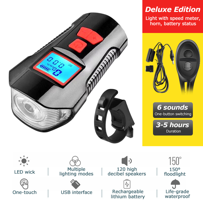 Waterproof Bicycle Computer With Light USB Chargin... – Grandado