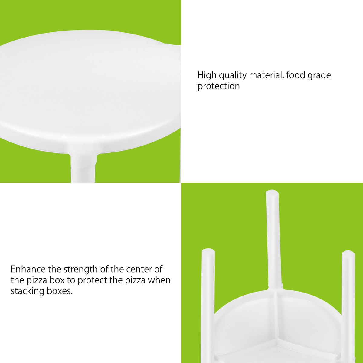 100pcs Pizza Saver Stand White Plastic Tripod Stac... – Vicedeal