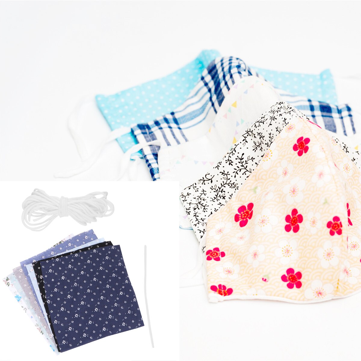 7pcs DIY Mask Kit Printed Face Cover Mask Making M... – Vicedeal