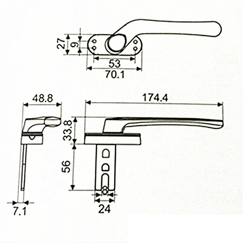 Window Curved Handle Pull Aluminum Alloy Casement ... – Grandado