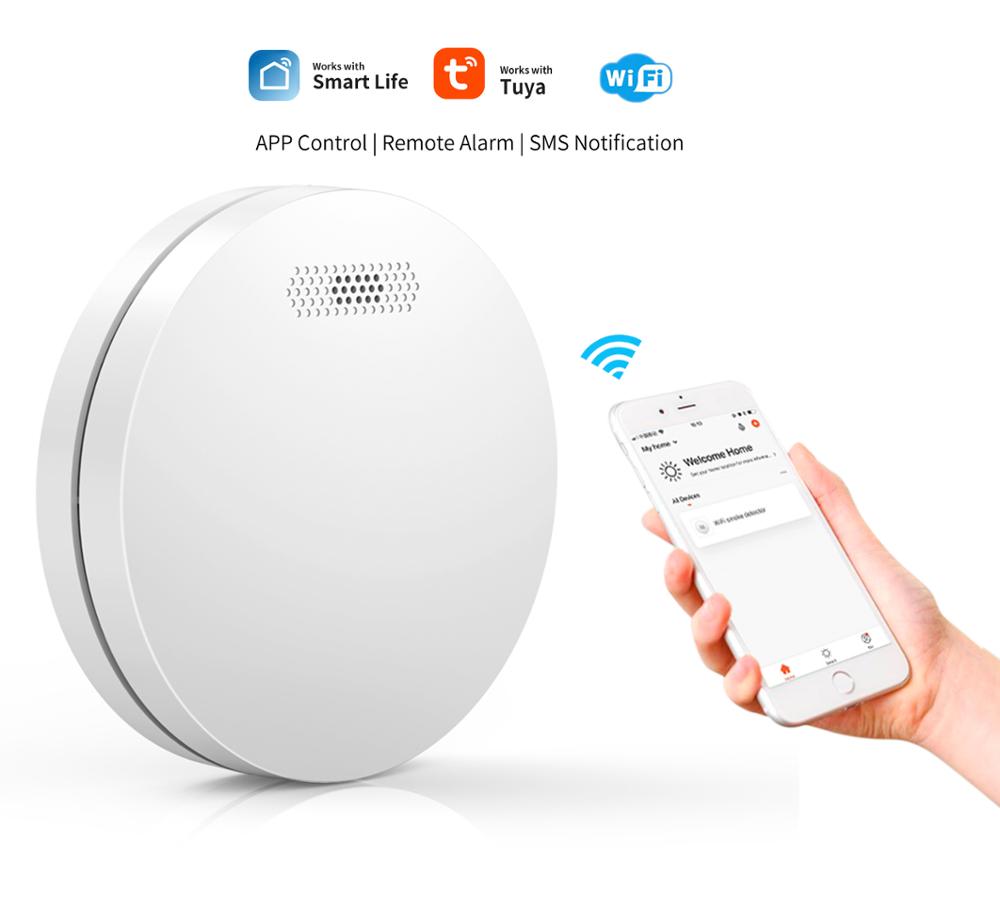 WIFI Smoke Detector Tuya Smart Life APP Control Rauchmelder Home ...