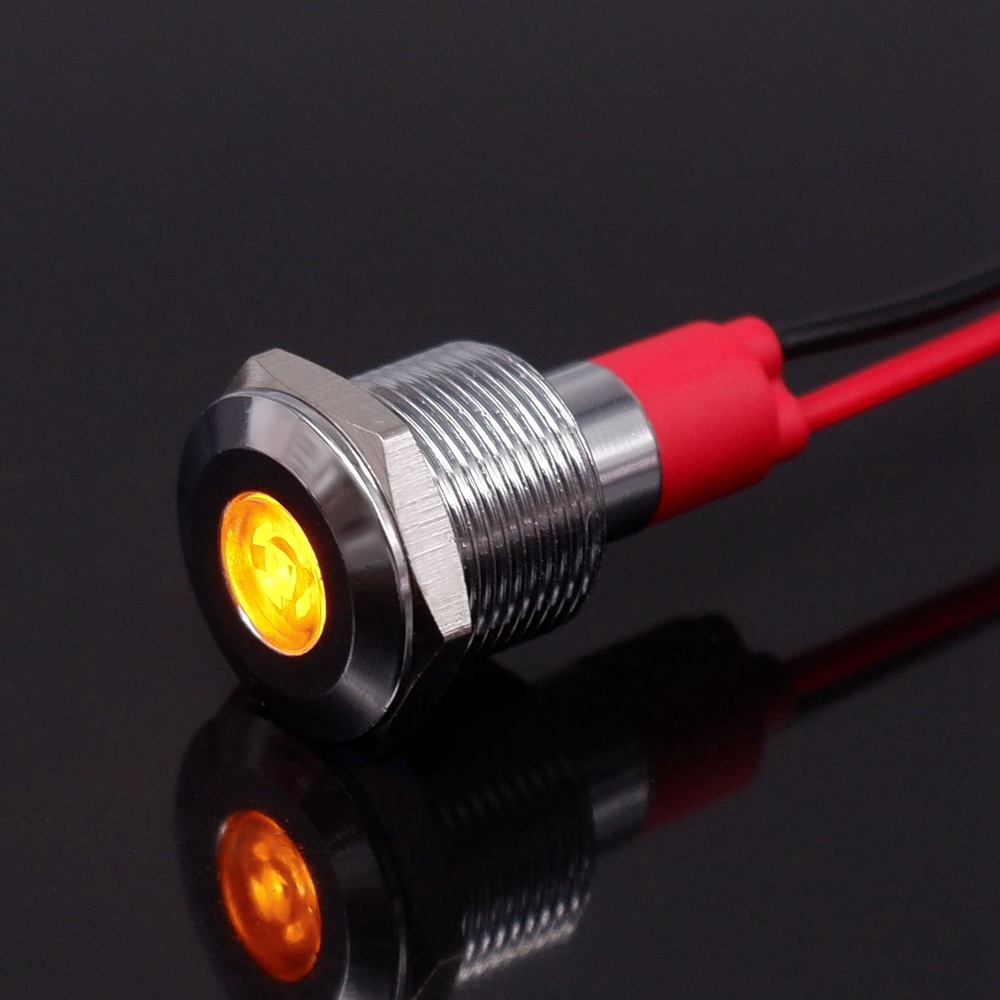 1PC 12mm Metal Signal Lights Lamp 12V LED Indicato... – Grandado