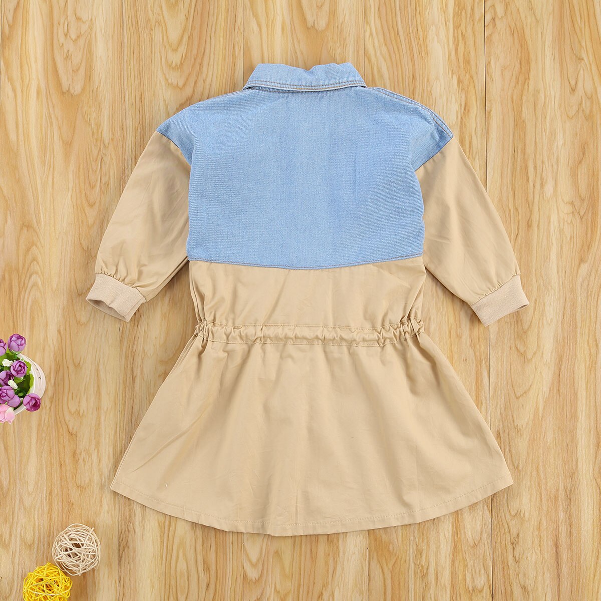 Kids Baby Girls Long Sleeve Patchwork Coat Dress A... – Grandado