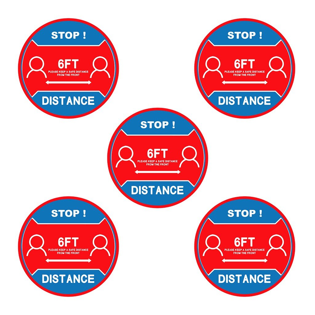 1/5pcs Ground Sign Isolated Label 30CM diameter Pl... – Grandado