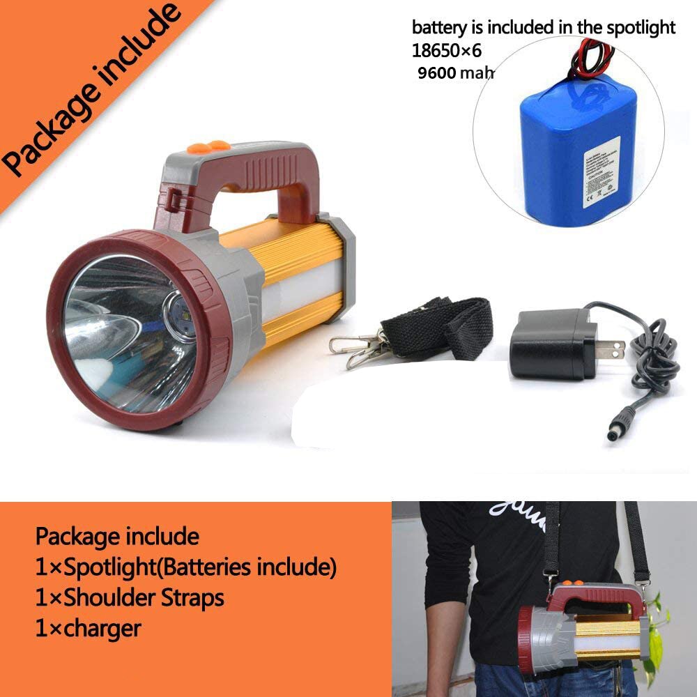 200W Long Shots Flashlight USB Rechargeable LED 98... – Grandado
