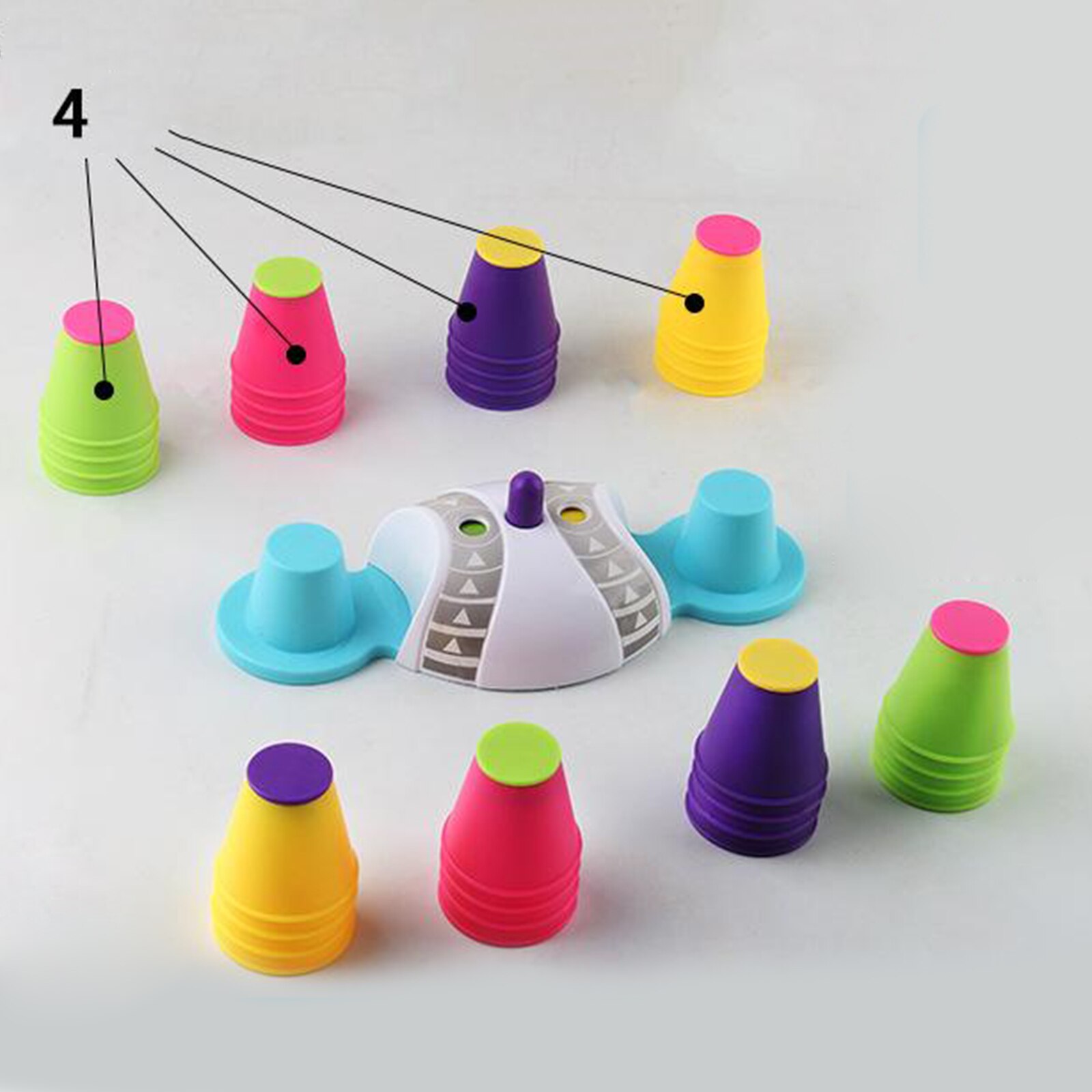 32x Rainbow Stacking Cups Developmental Educationa... – Grandado