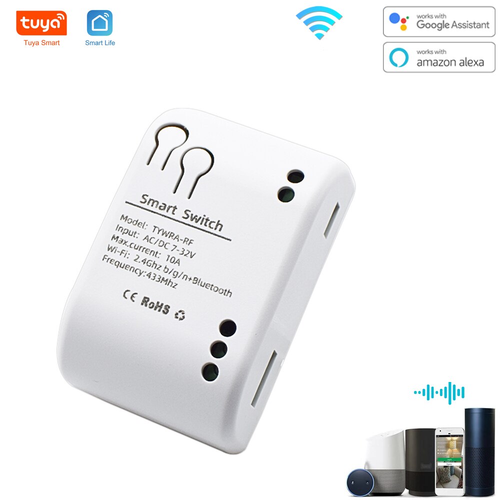 1CH Rf Smart Switch 12V 24V 7-32V Ac Dc Wifi Tuya ... – Vicedeal