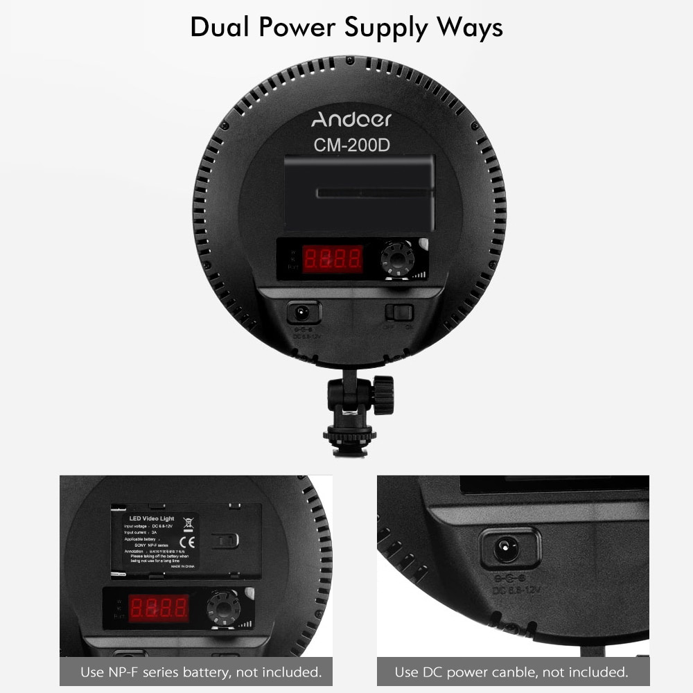 Andoer LED Edge Light CRI93 6 Inch Round Ultrathin... – Grandado