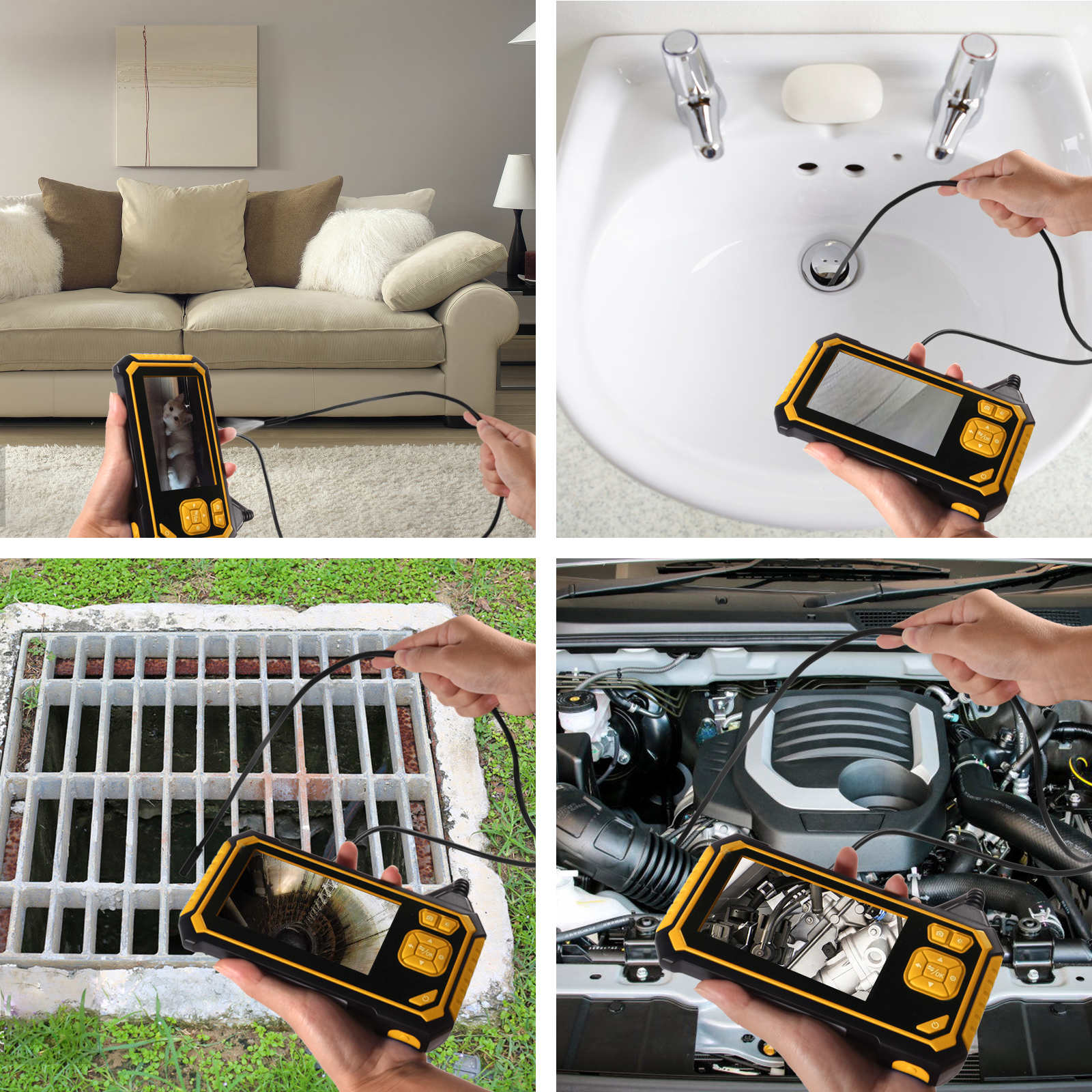 Dual-lens HD 1080P Endoscope with 4.3Inch Screen I... – Vicedeal