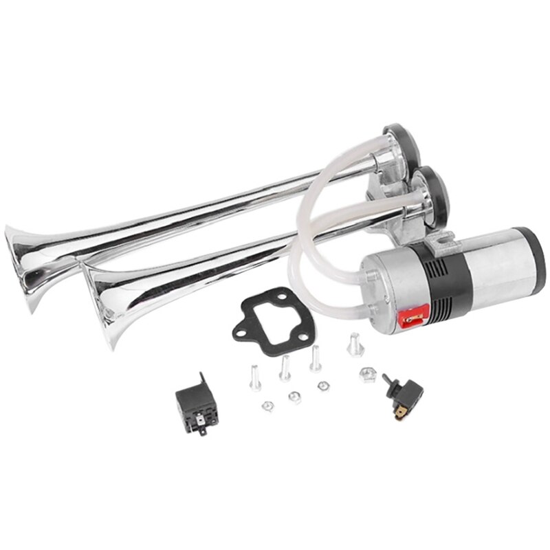 12V/24V Double Air Horn Kit, 15 Inches Trumpet Tra... – Grandado