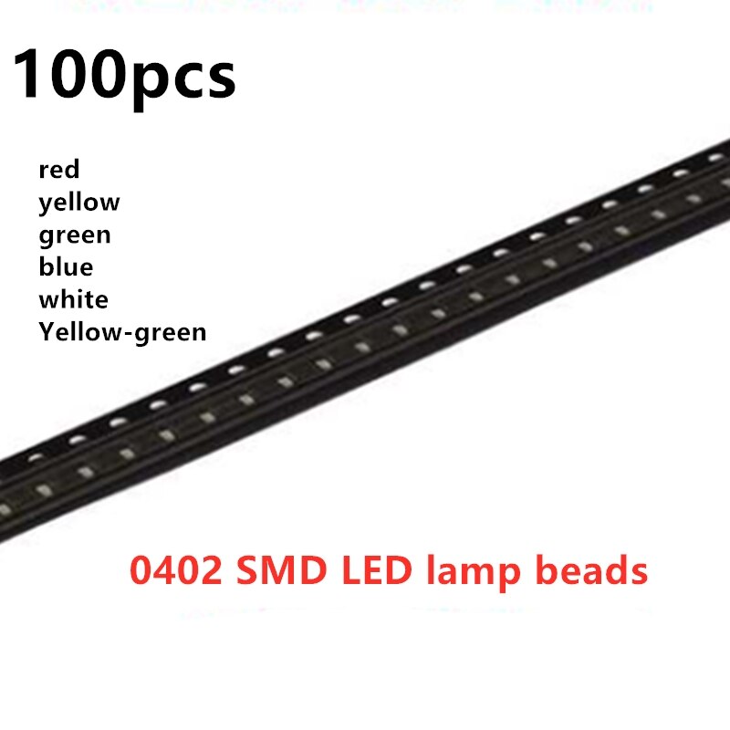 100 Stks/partij 0402 Smd Led Rood, Geel, Blauw, Gr... – Grandado