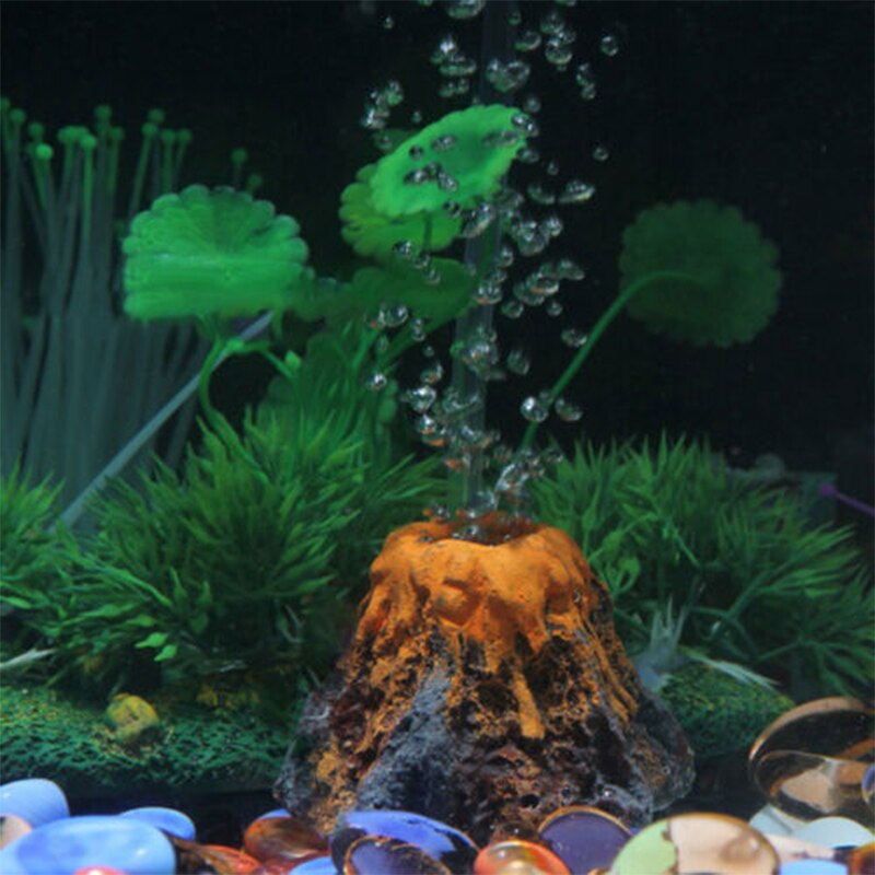 Aquarium Volcano Shape & Air Bubble Stone Oxygen P... – Vicedeal