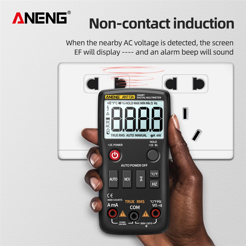 AN113A Digital Multimeter True RMS with Temperatur... – Grandado