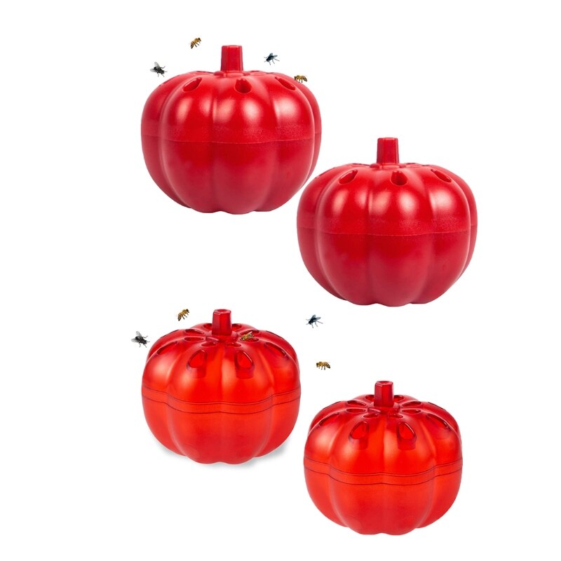 2 Pack Rode Plastic Pompoen Vorm Fruit Fly Vallen,... – Vicedeal