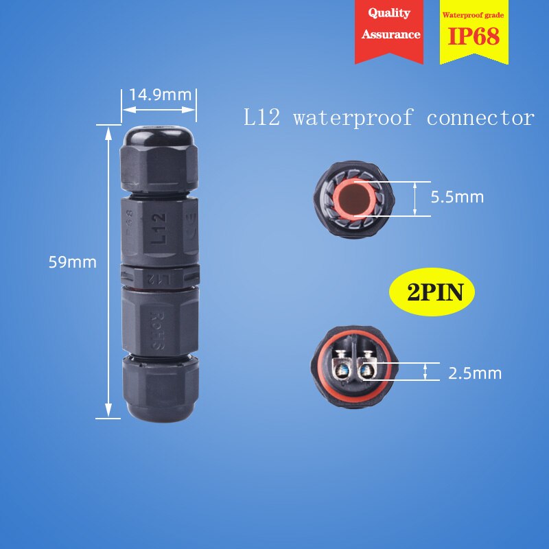 IP68 waterproof cable connector I-type/Y-type/T-ty... – Grandado