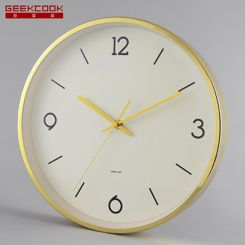 Modern Metal Wall Clock Silent Gold Silver Luxury ... – Grandado