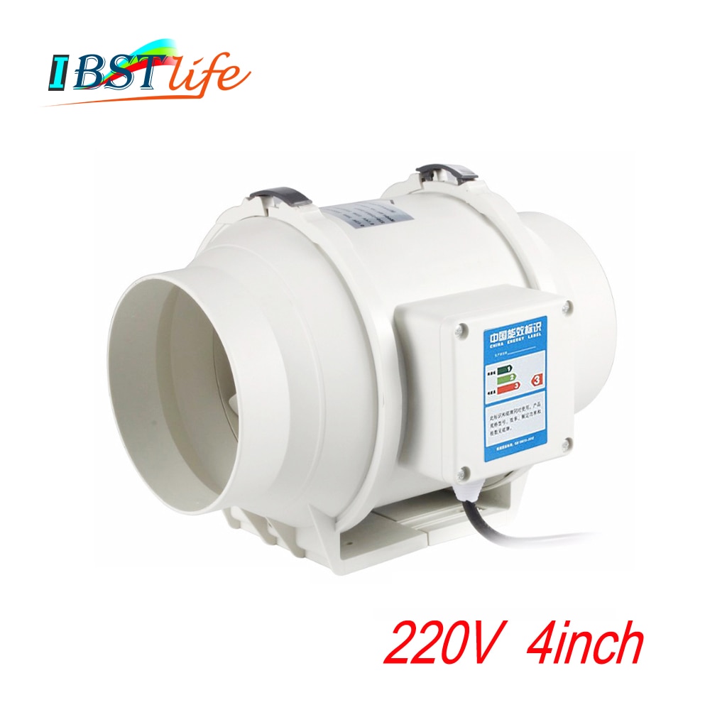 220V 4inch Silent Wall Extractor Exhaust Duct Vent... – Grandado
