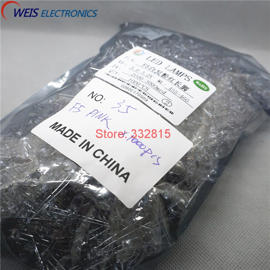 1000PCS 5MM LED WATER CLEAR WHITE, BLUE, GREEN, YE... – Grandado