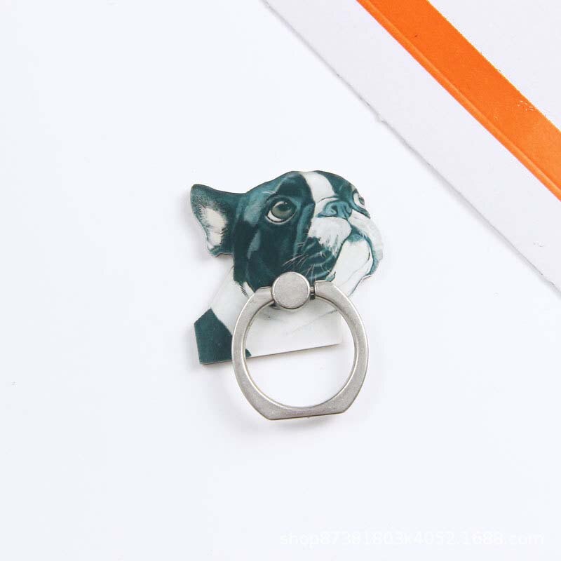 360 Degree Bulldog Cute Dog Finger Ring Smartphone... – Grandado