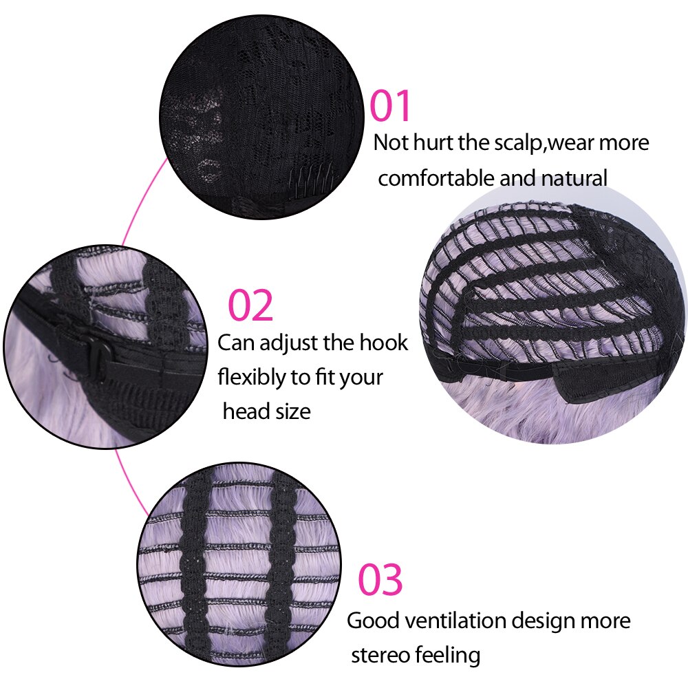 AISI QUEENS Water Wave Short Synthetic Wigs for Wo... – Grandado