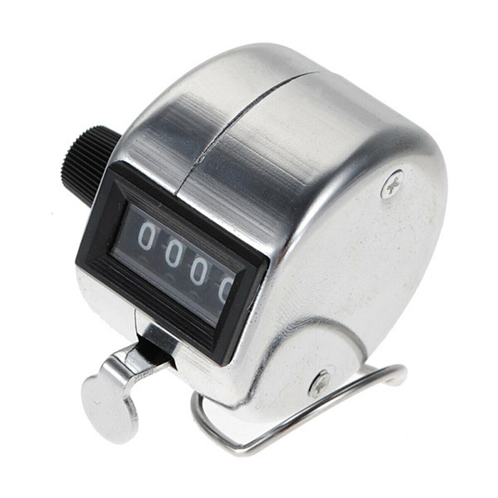 Tally Counter Handheld Clicker 4 Digit Chrome Palm... – Grandado
