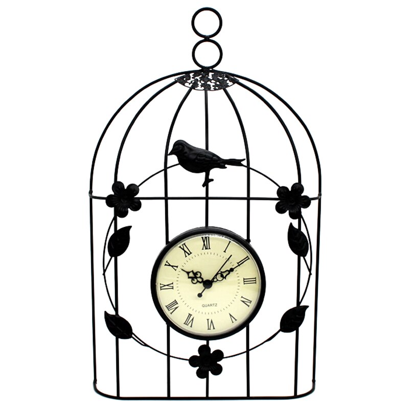 Jaula de pájaro Reloj de pared Vintage estilo anti... – Grandado